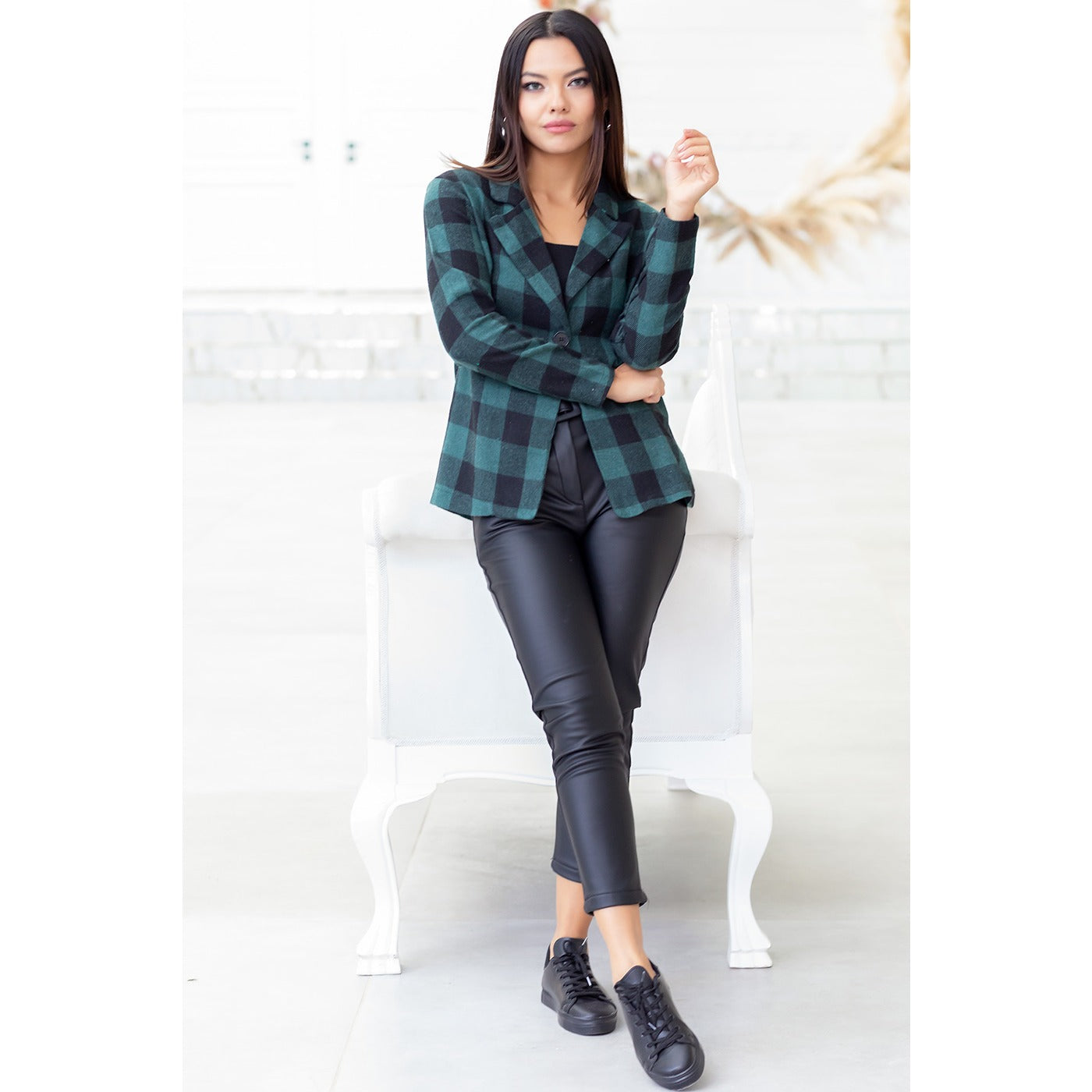 Green Check Blazer – Montivo
