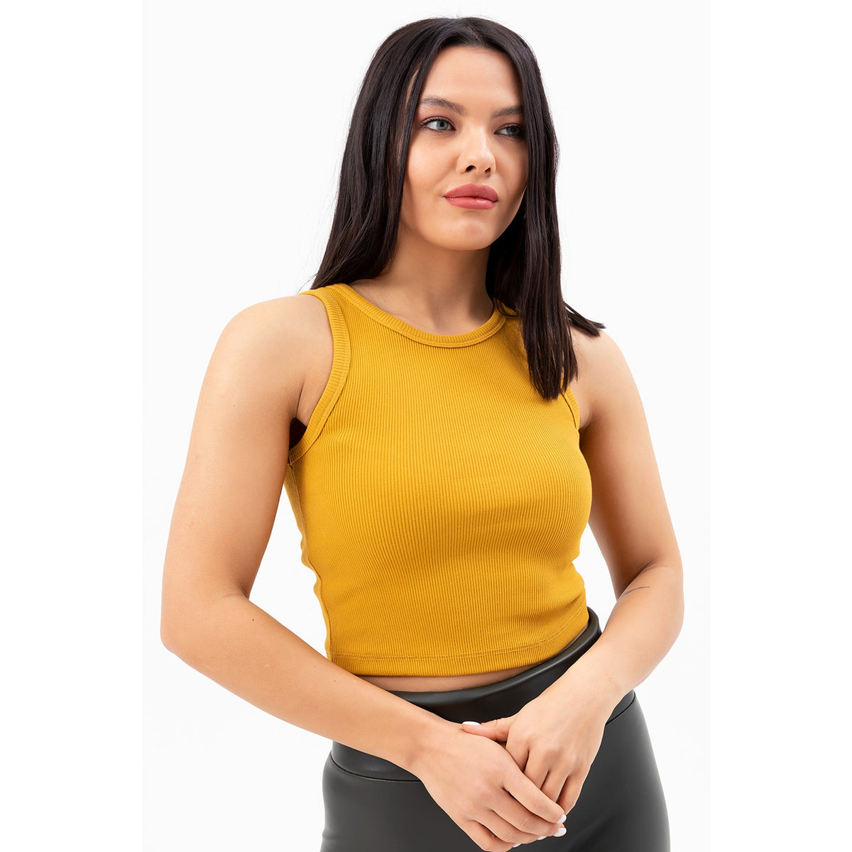 Mustard Corded Crop Singlet – Montivo