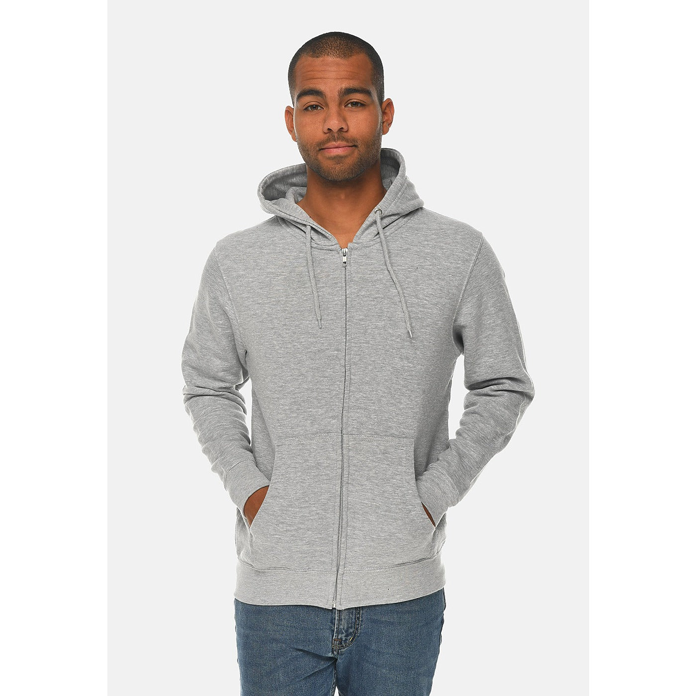 Unisex Grey Zip Up hoodie – Montivo